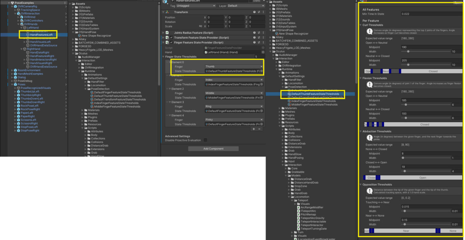 Oculus Unity-Integration - Hand Pose Detection - 어제와 내일의 나 그 사이의 이야기