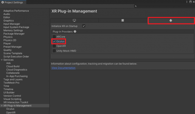 Unity / Oculus Quest 연결 (XR Plugin Management, XR Interaction Toolkit) - 어제와 내일의 나 그 사이의 이야기
